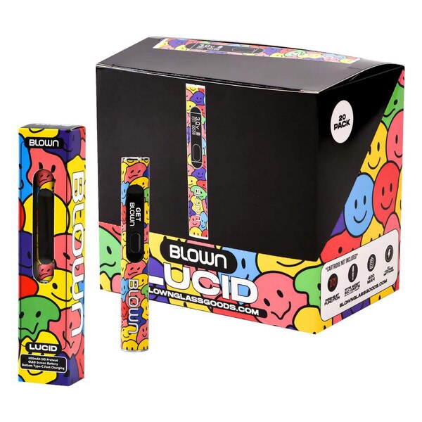 BLOWN Lucid Battery - Smiley - 20pk Display