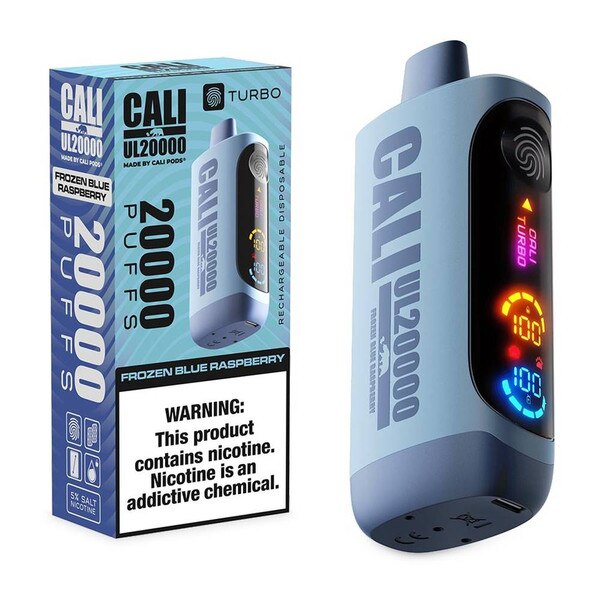 Cali Pods - UL20000 - Frozen Blue Raspberry - 6 Total Pods, 20ml, 20000 ...