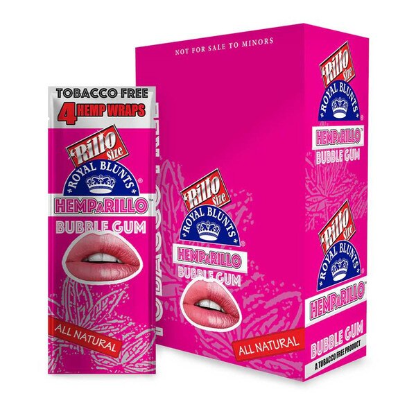 Royal Blunts-4Pk Hemp Wraps-Bubble Gum (15pks/disp.)