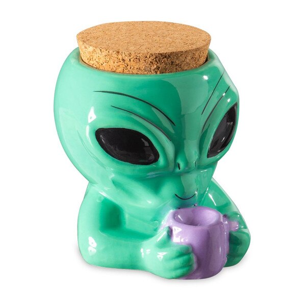 Ceramic Alien Stash Jar