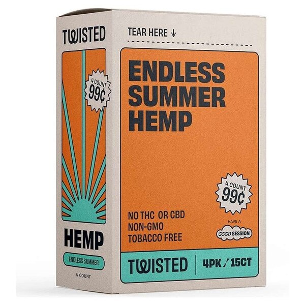 Twisted Hemp 4pk Hemp Wraps - Endless Summer