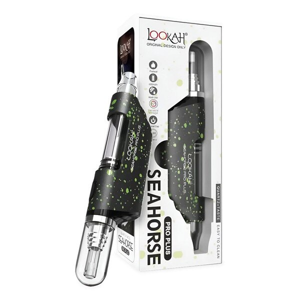 Lookah Seahorse Pro Plus - Splatter Edition - Black / Green