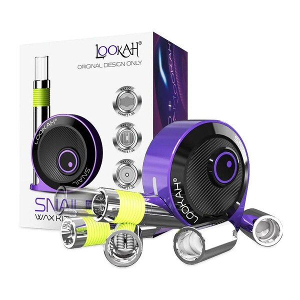 Lookah Snail Wax Kit - Purple - includes atomizer with 4 coil options