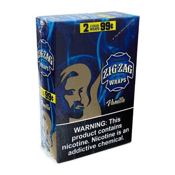 Zig Zag Cigar Wraps - Vanilla - 2 for .99 - x25/2-packs